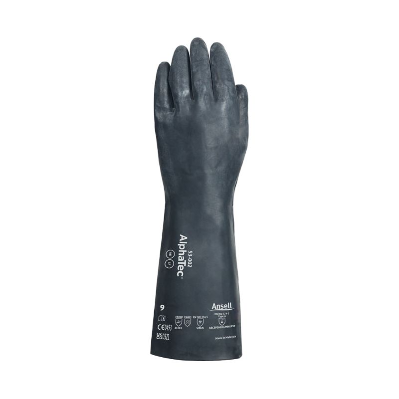 Buy Ansell AlphaTec® 53-002, chemical safety gloves - 8/M, black